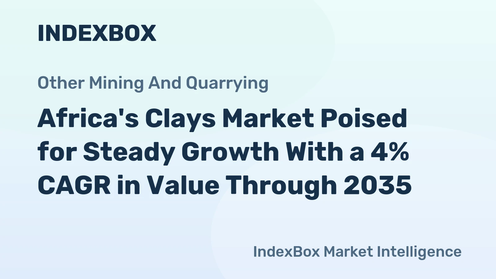 Africa's Clays Market Poised for Steady Growth With a 4% CAGR in Value Through 2035