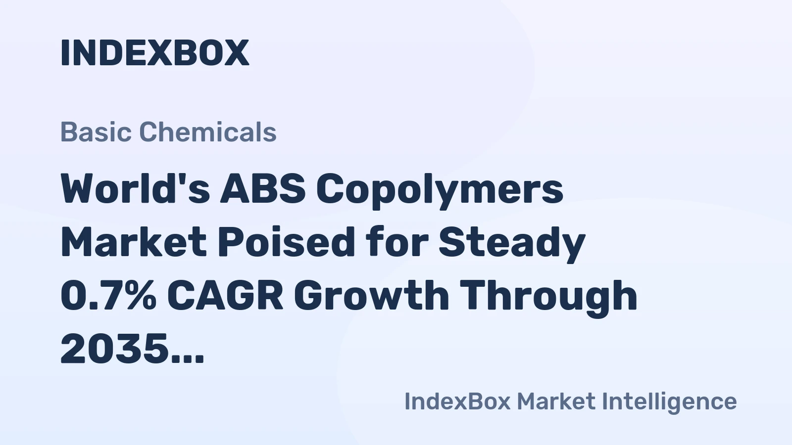 World's ABS Copolymers Market Poised for Steady 0.7% CAGR Growth Through 2035