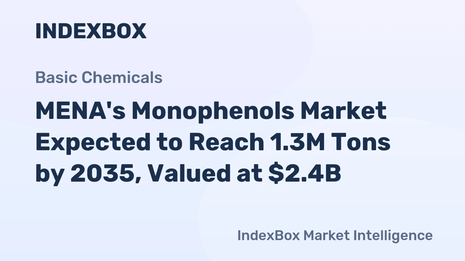MENA's Monophenols Market Expected to Reach 1.3M Tons by 2035, Valued at $2.4B
