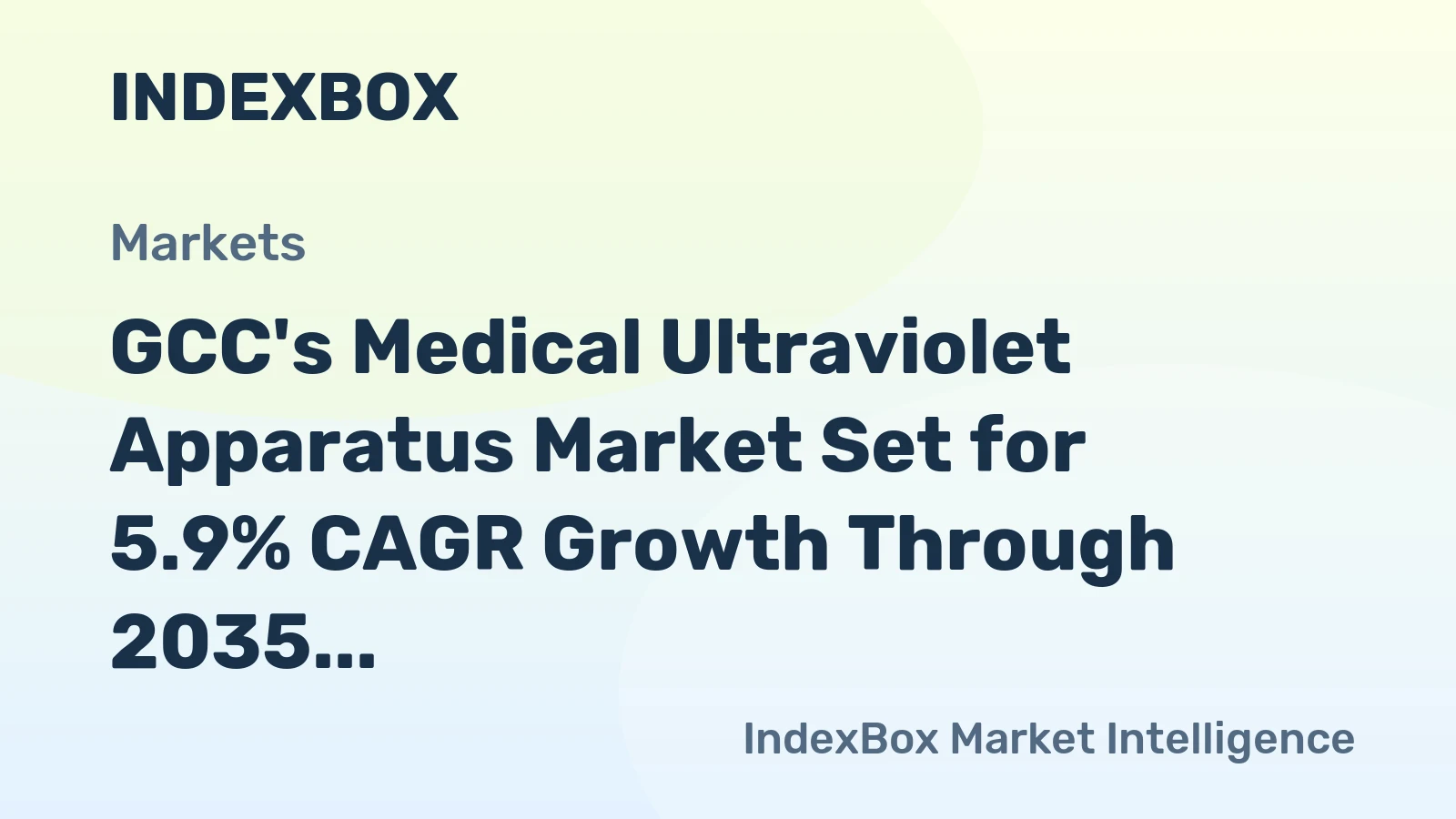 GCC's Medical Ultraviolet Apparatus Market Set for 5.9% CAGR Growth Through 2035