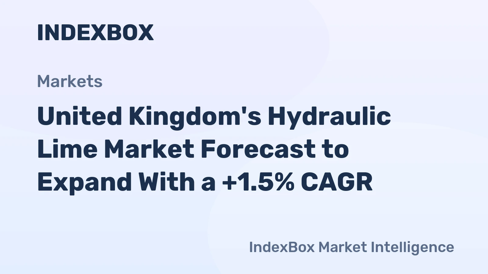 United Kingdom's Hydraulic Lime Market Forecast to Expand With a +1.5% CAGR