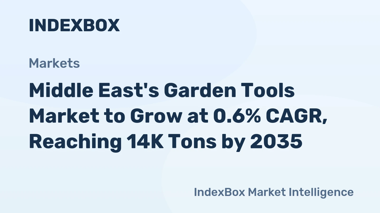 Middle East's Garden Tools Market to Grow at 0.6% CAGR, Reaching 14K Tons by 2035