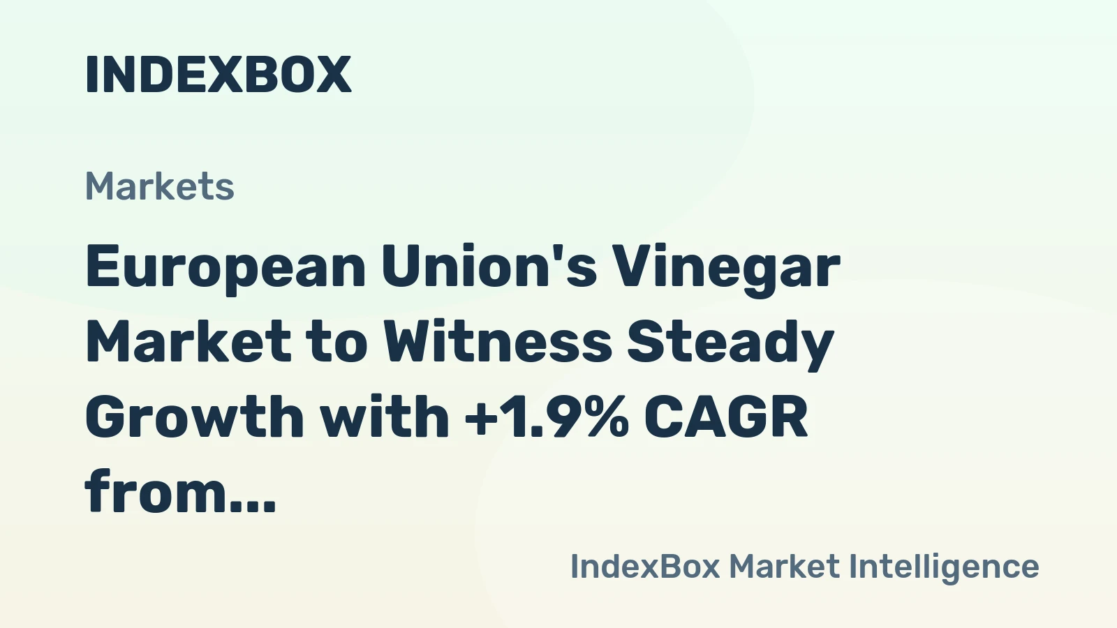 European Union's Vinegar Market to Witness Steady Growth with +1.9% CAGR from 2024 to 2035
