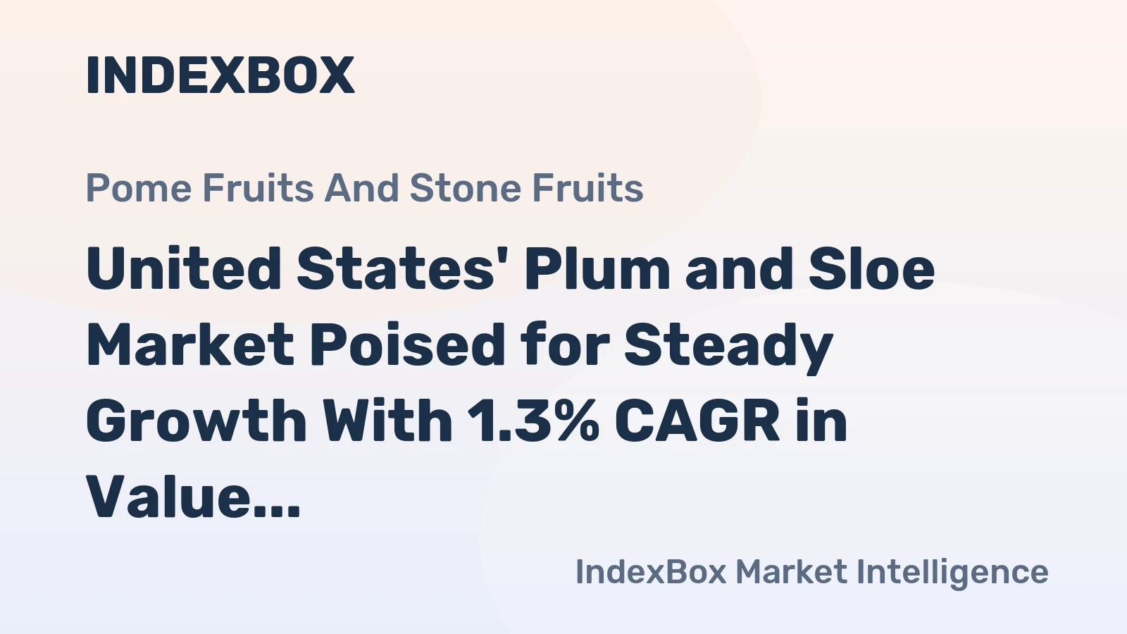United States' Plum and Sloe Market Poised for Steady Growth With 1.3% CAGR in Value Through 2035