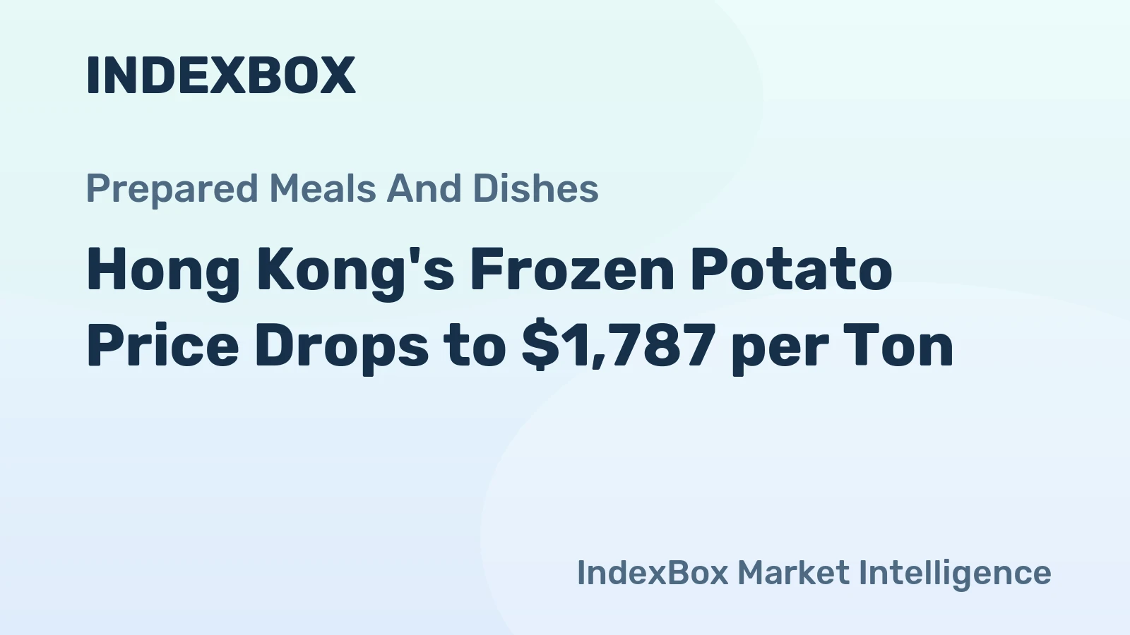 Hong Kong's Frozen Potato Price Drops to $1,787 per Ton