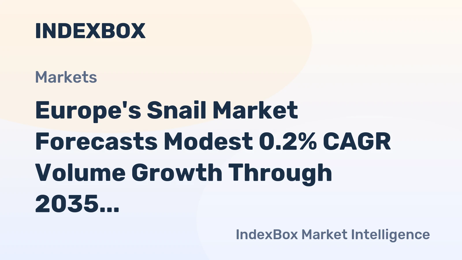 Europe's Snail Market Forecasts Modest 0.2% CAGR Volume Growth Through 2035
