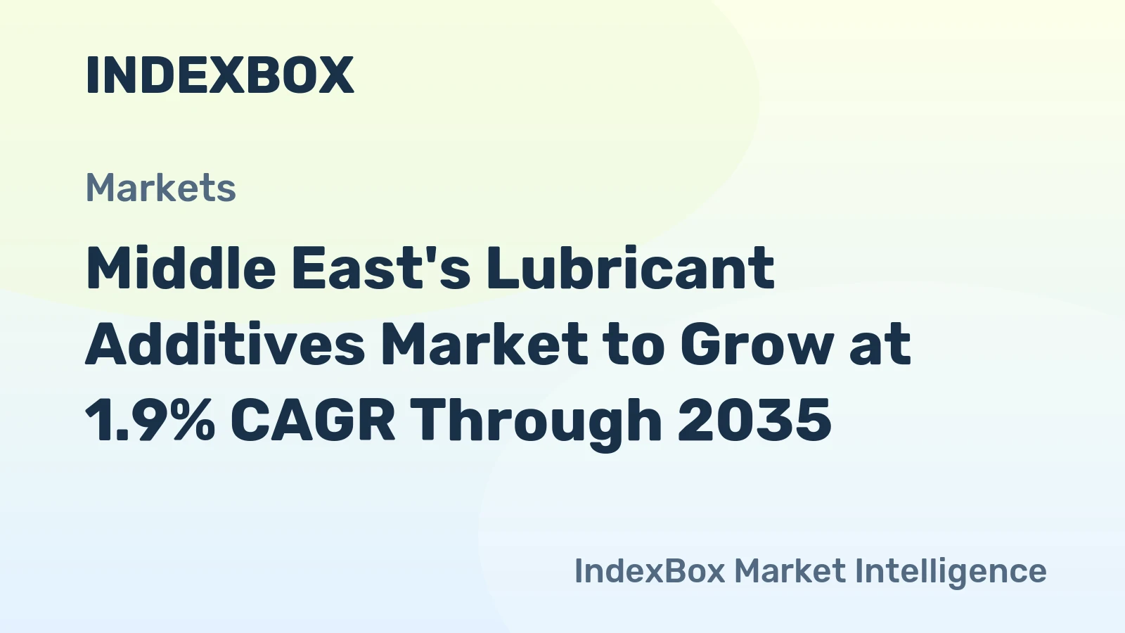 Middle East's Lubricant Additives Market to Grow at 1.9% CAGR Through 2035