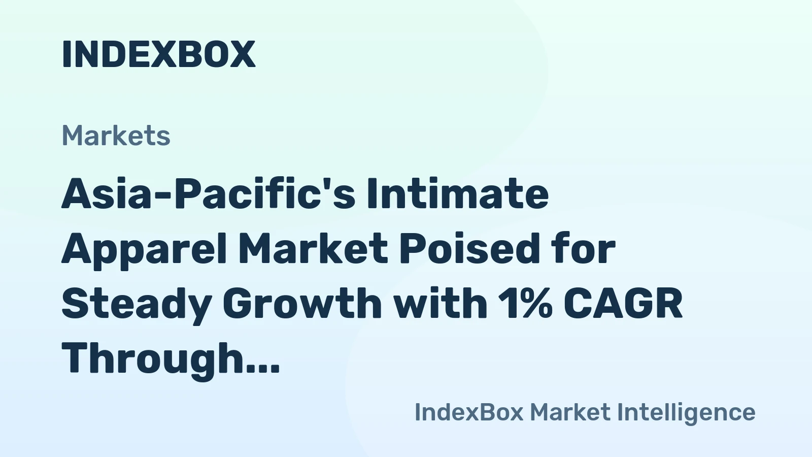 Asia-Pacific's Intimate Apparel Market Poised for Steady Growth with 1% CAGR Through 2035