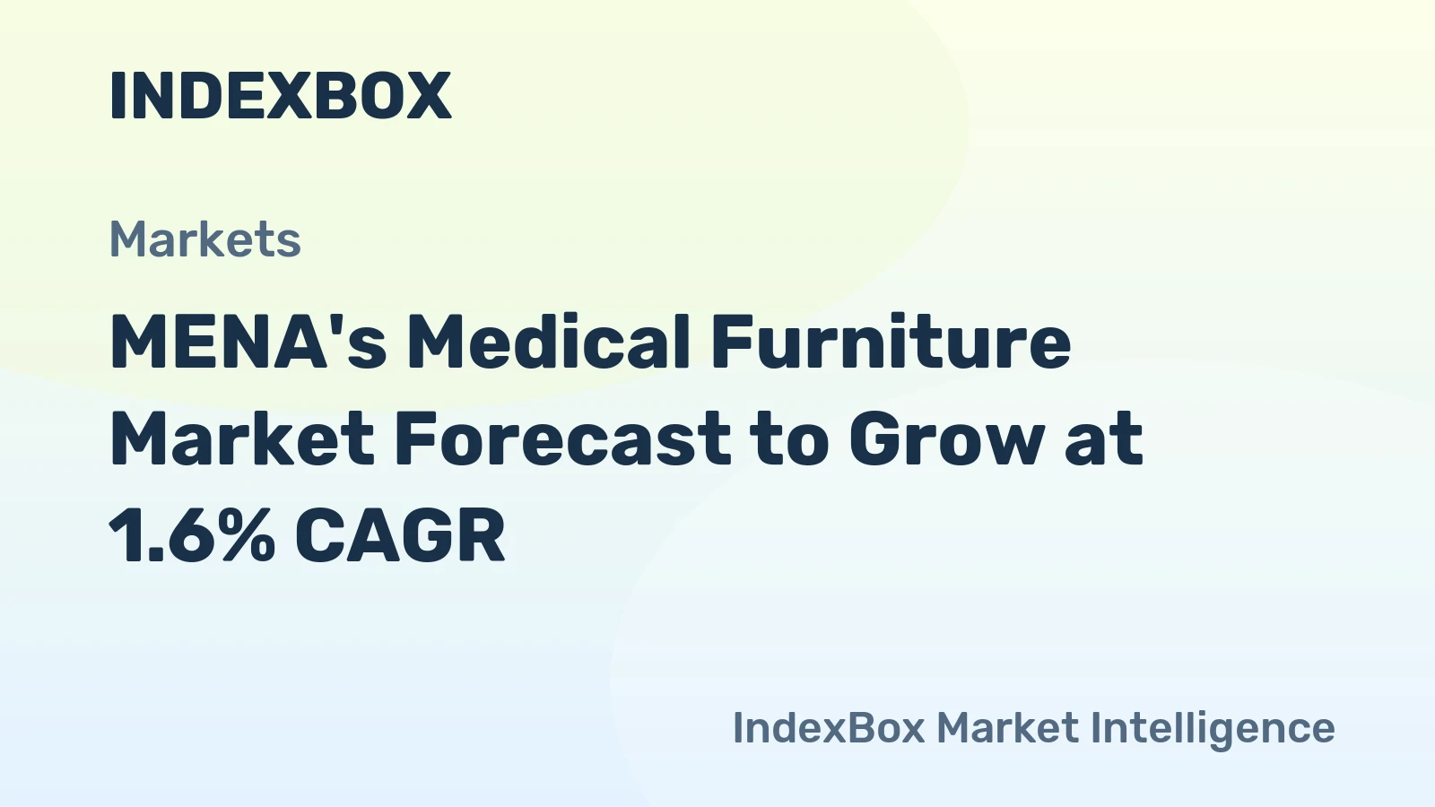 MENA's Medical Furniture Market Forecast to Grow at 1.6% CAGR