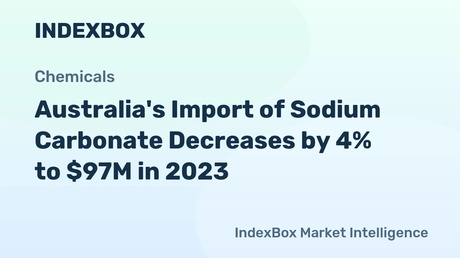 Australia's Import of Sodium Carbonate Decreases by 4% to $97M in 2023