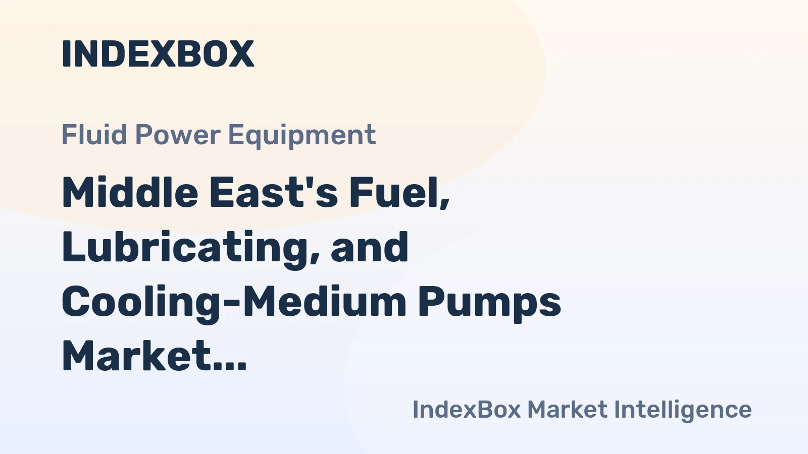 Middle East's Fuel, Lubricating, and Cooling-Medium Pumps Market to Exhibit Slow Growth with +0.8% CAGR from 2024 to 2035