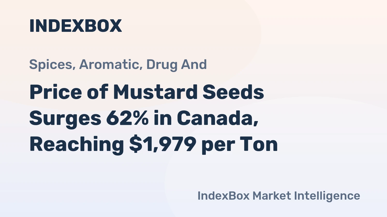 Price of Mustard Seeds Surges 62% in Canada, Reaching $1,979 per Ton