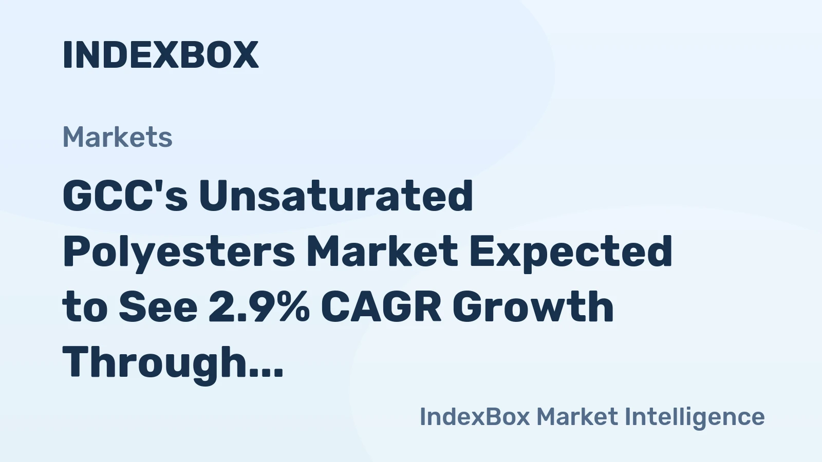 GCC's Unsaturated Polyesters Market Expected to See 2.9% CAGR Growth Through 2035