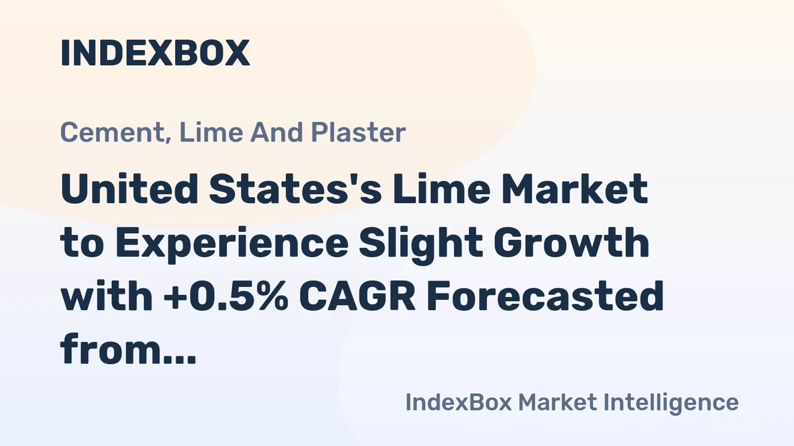 United States's Lime Market to Experience Slight Growth with +0.5% CAGR Forecasted from 2024 to 2035