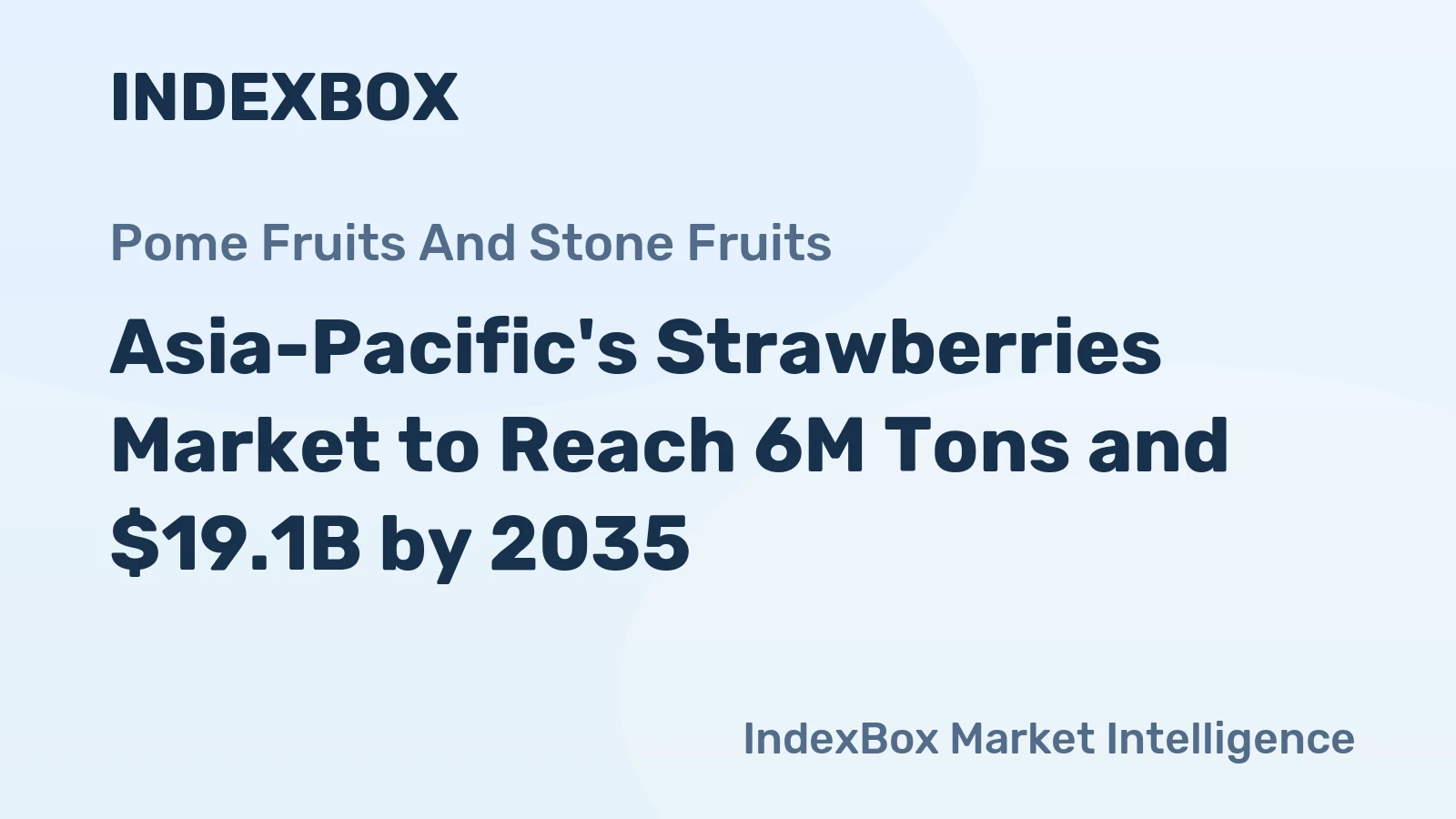 Asia-Pacific's Strawberries Market to Reach 6M Tons and $19.1B by 2035