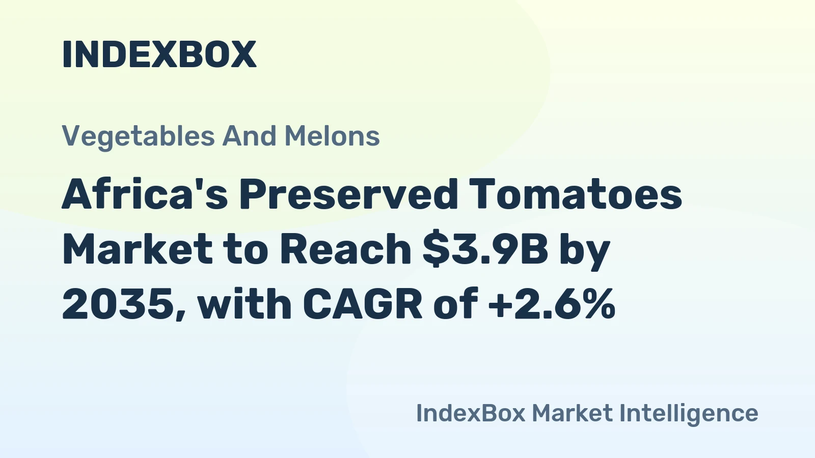 Africa's Preserved Tomatoes Market to Reach $3.9B by 2035, with CAGR of +2.6%