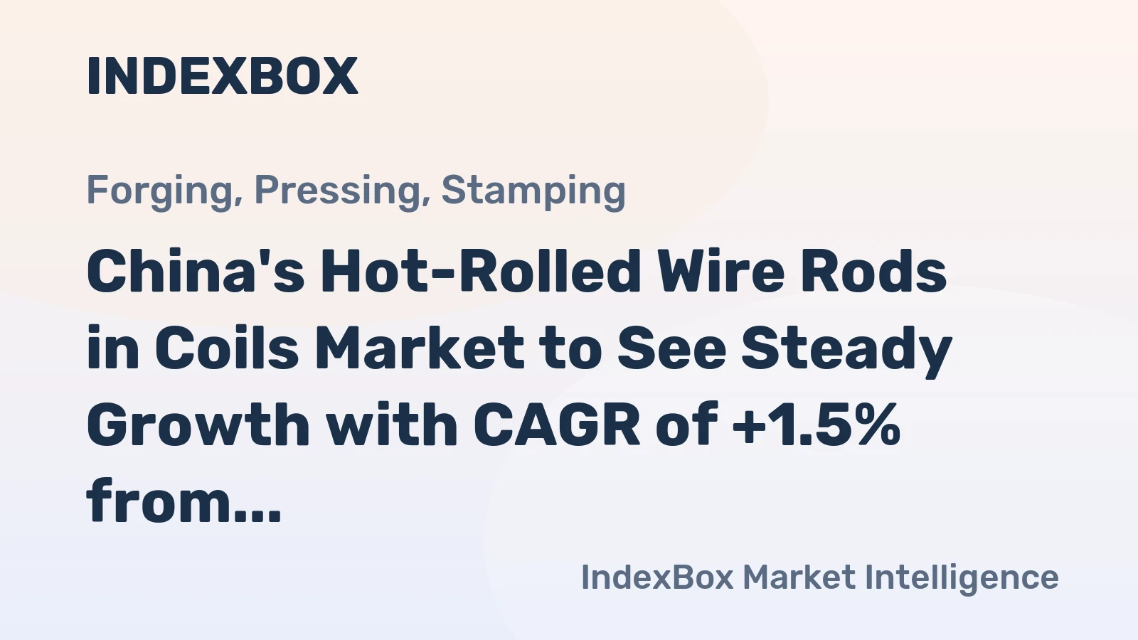 China's Hot-Rolled Wire Rods in Coils Market to See Steady Growth with CAGR of +1.5% from 2024 to 2035