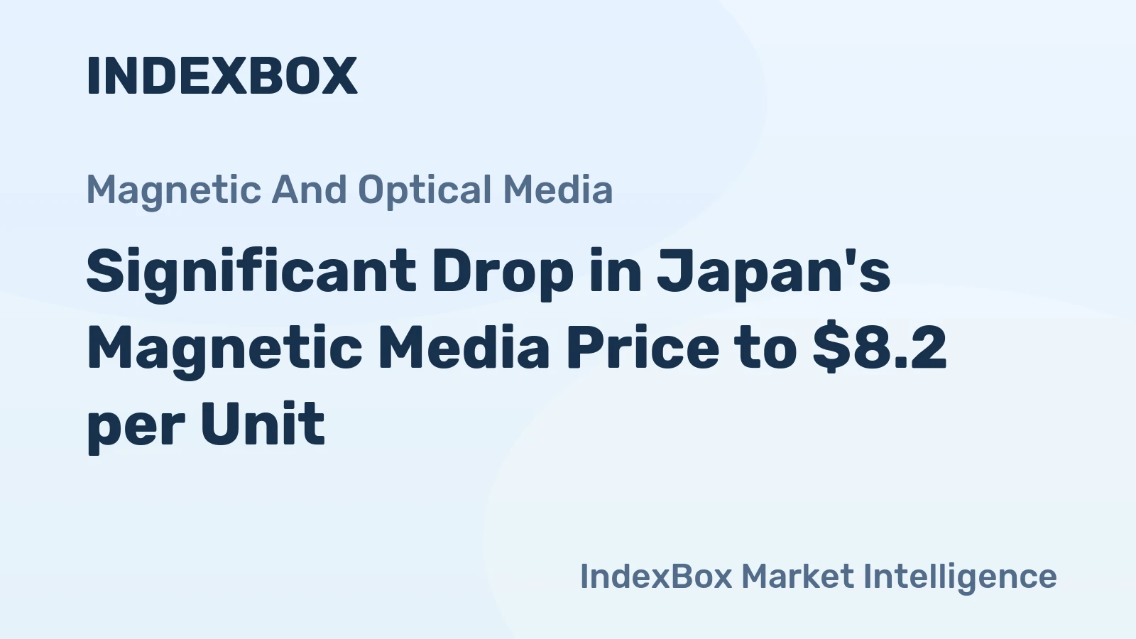 Significant Drop in Japan's Magnetic Media Price to $8.2 per Unit