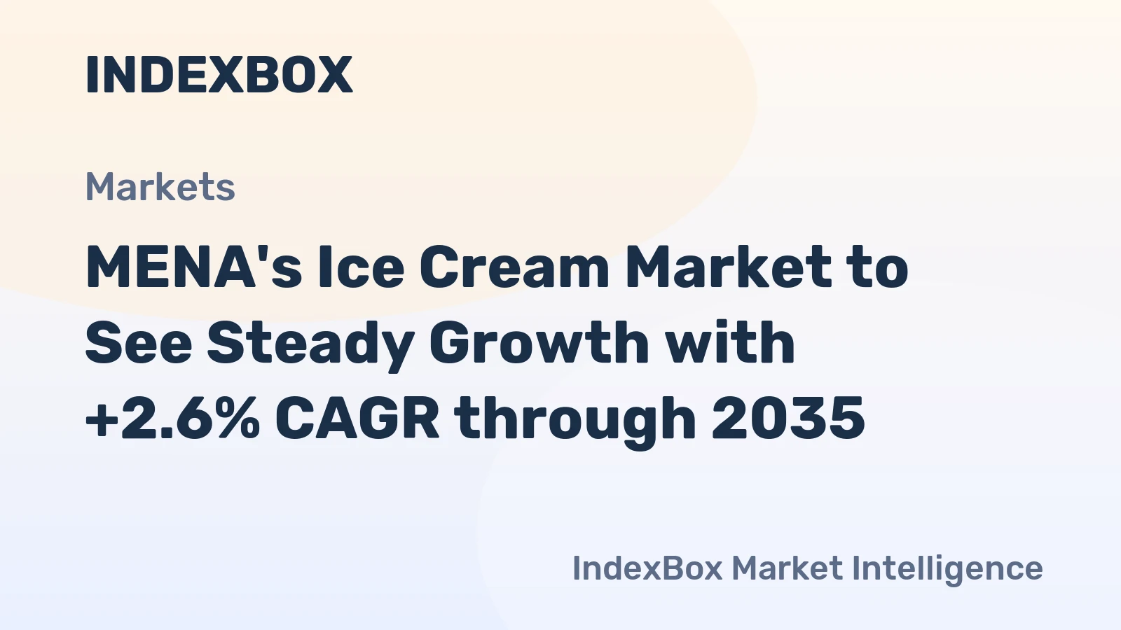 MENA's Ice Cream Market to See Steady Growth with +2.6% CAGR through 2035