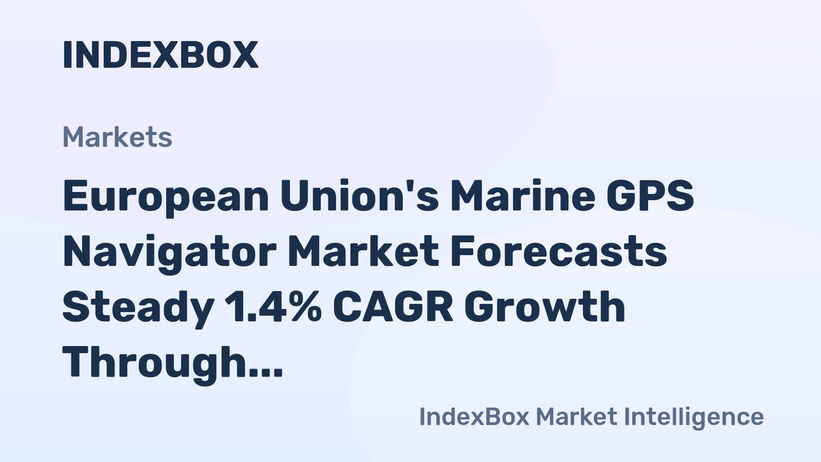 European Union's Marine GPS Navigator Market Forecasts Steady 1.4% CAGR Growth Through 2035