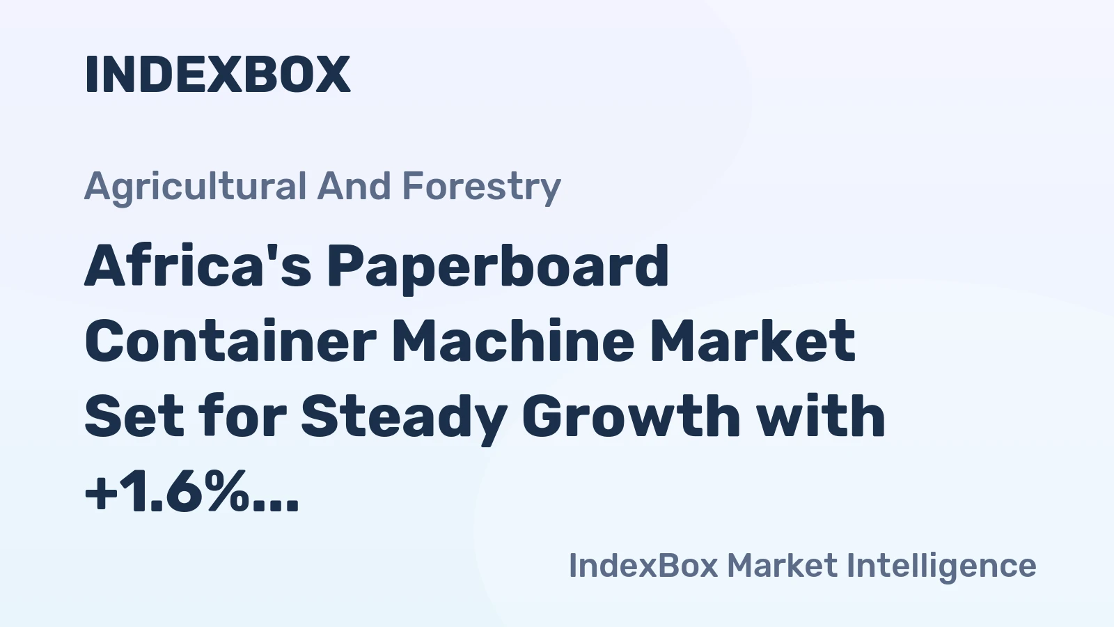 Africa's Paperboard Container Machine Market Set for Steady Growth with +1.6% CAGR Through 2035