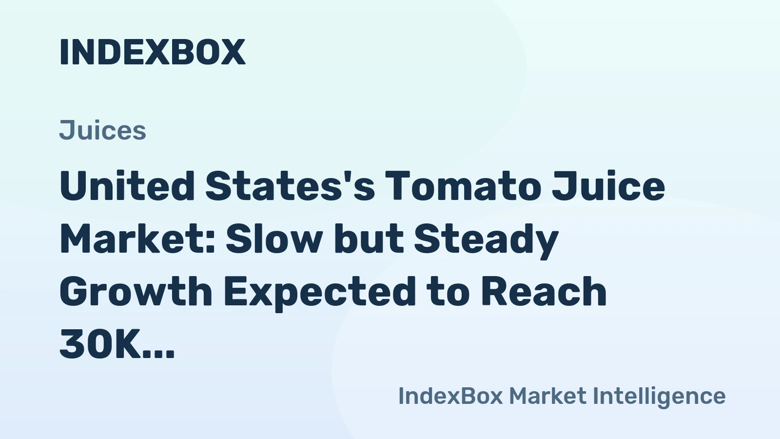 United States's Tomato Juice Market: Slow but Steady Growth Expected to Reach 30K tons and $36M by 2035