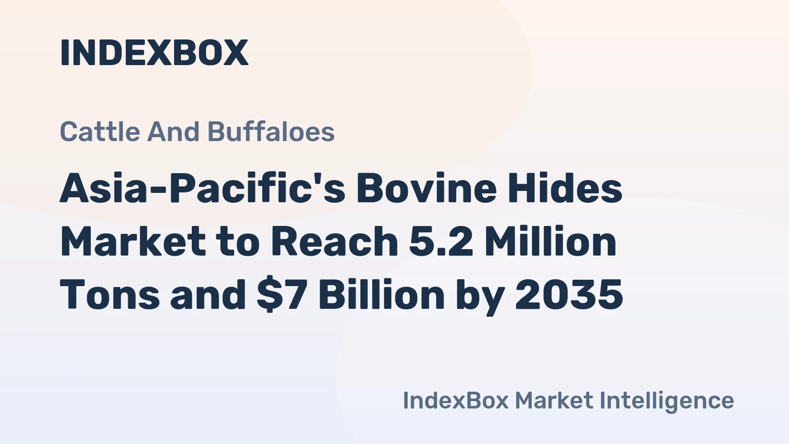 Asia-Pacific's Bovine Hides Market to Reach 5.2 Million Tons and $7 Billion by 2035