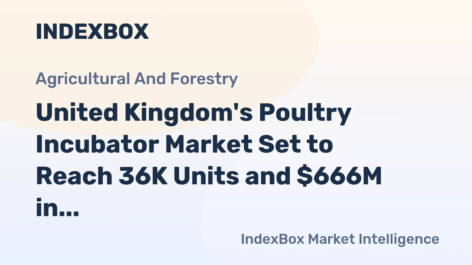 United Kingdom's Poultry Incubator Market Set to Reach 36K Units and $666M in Value