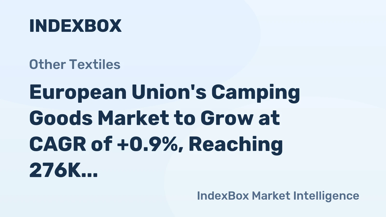 European Union's Camping Goods Market to Grow at CAGR of +0.9%, Reaching 276K Tons by 2035