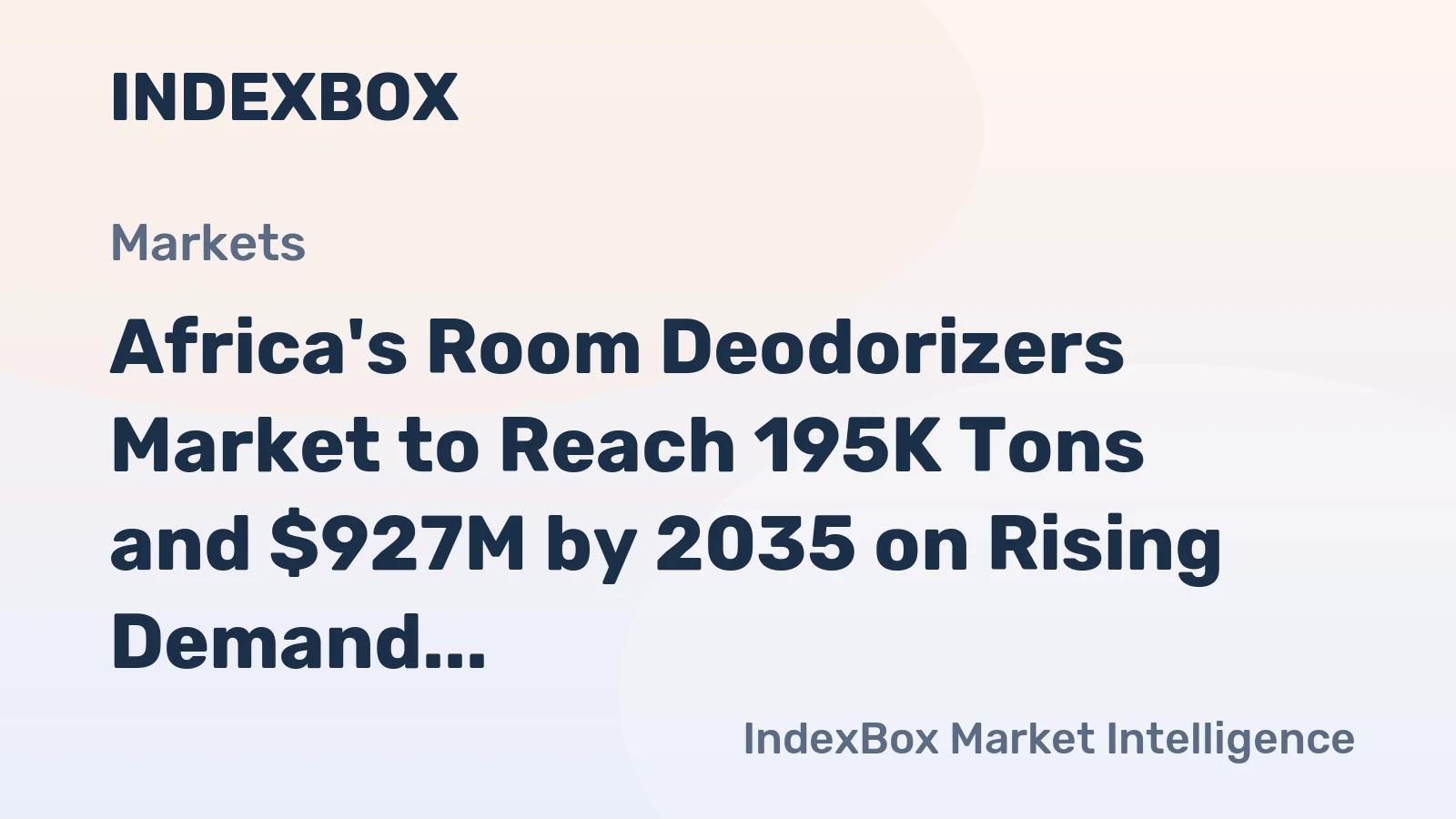 Africa's Room Deodorizers Market to Reach 195K Tons and $927M by 2035 on Rising Demand