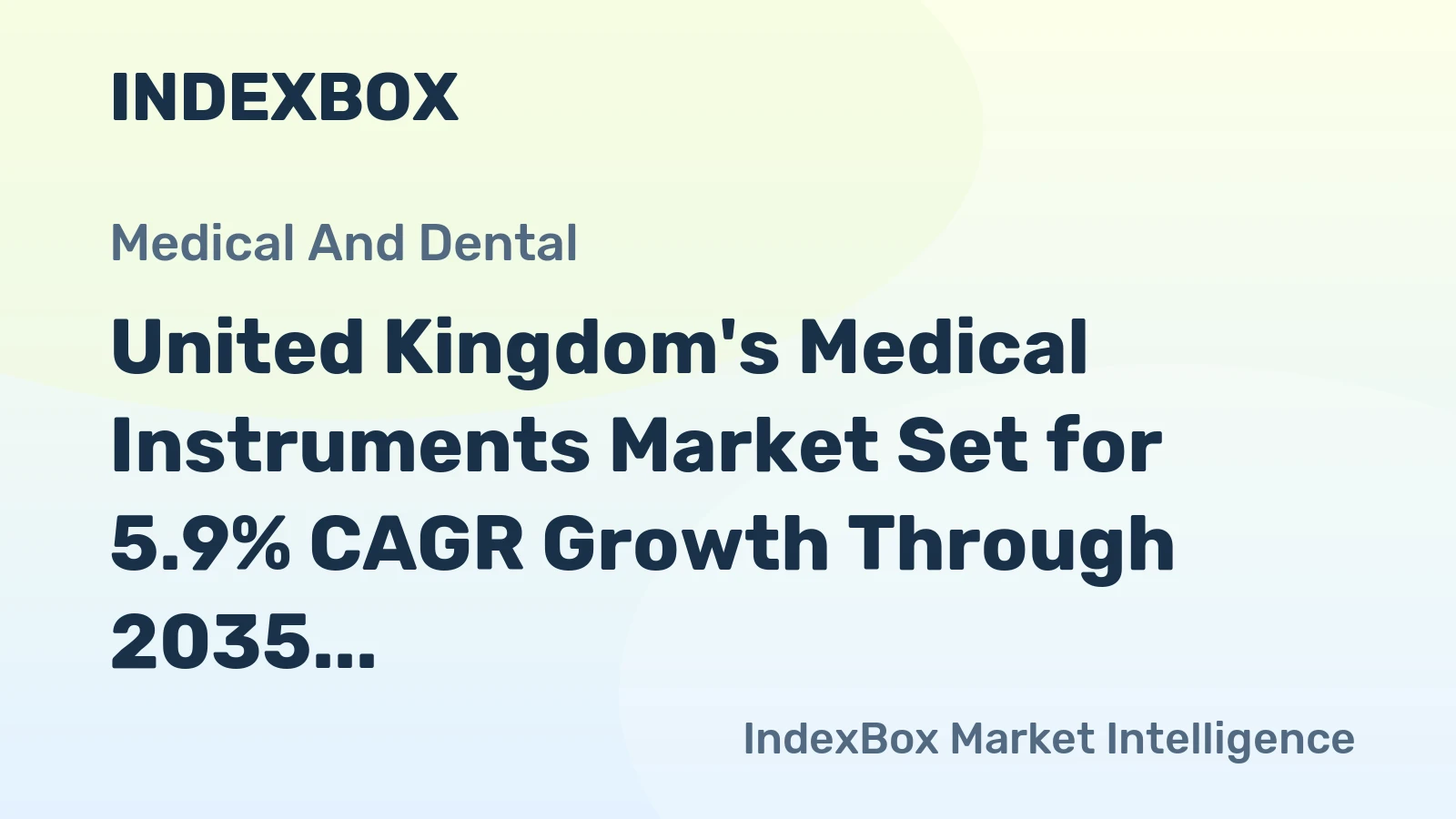 United Kingdom's Medical Instruments Market Set for 5.9% CAGR Growth Through 2035