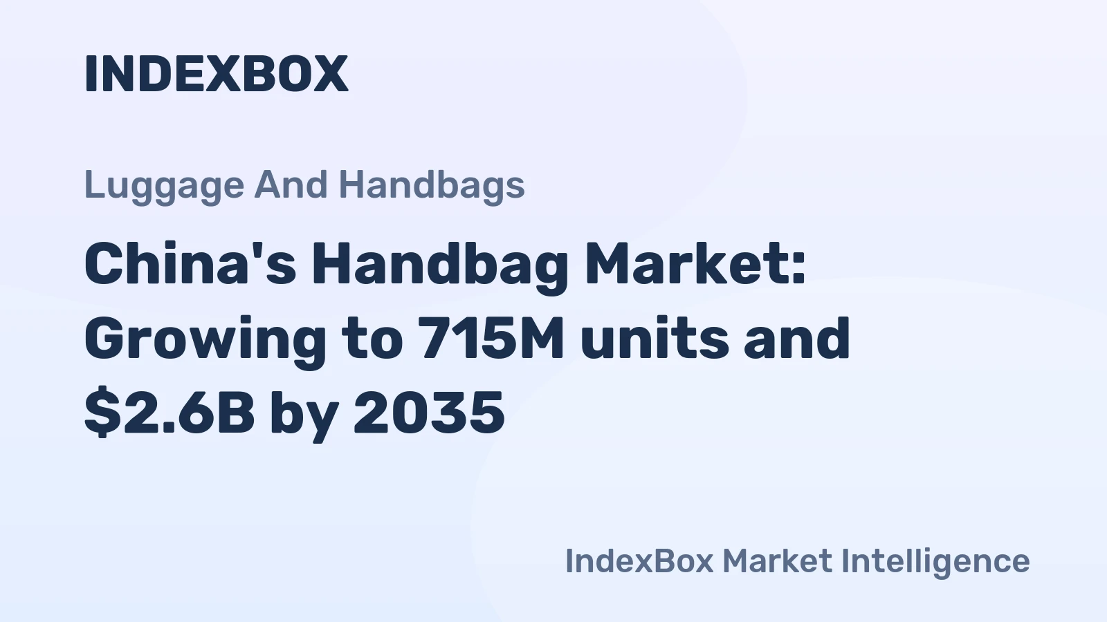 China's Handbag Market: Growing to 715M units and $2.6B by 2035