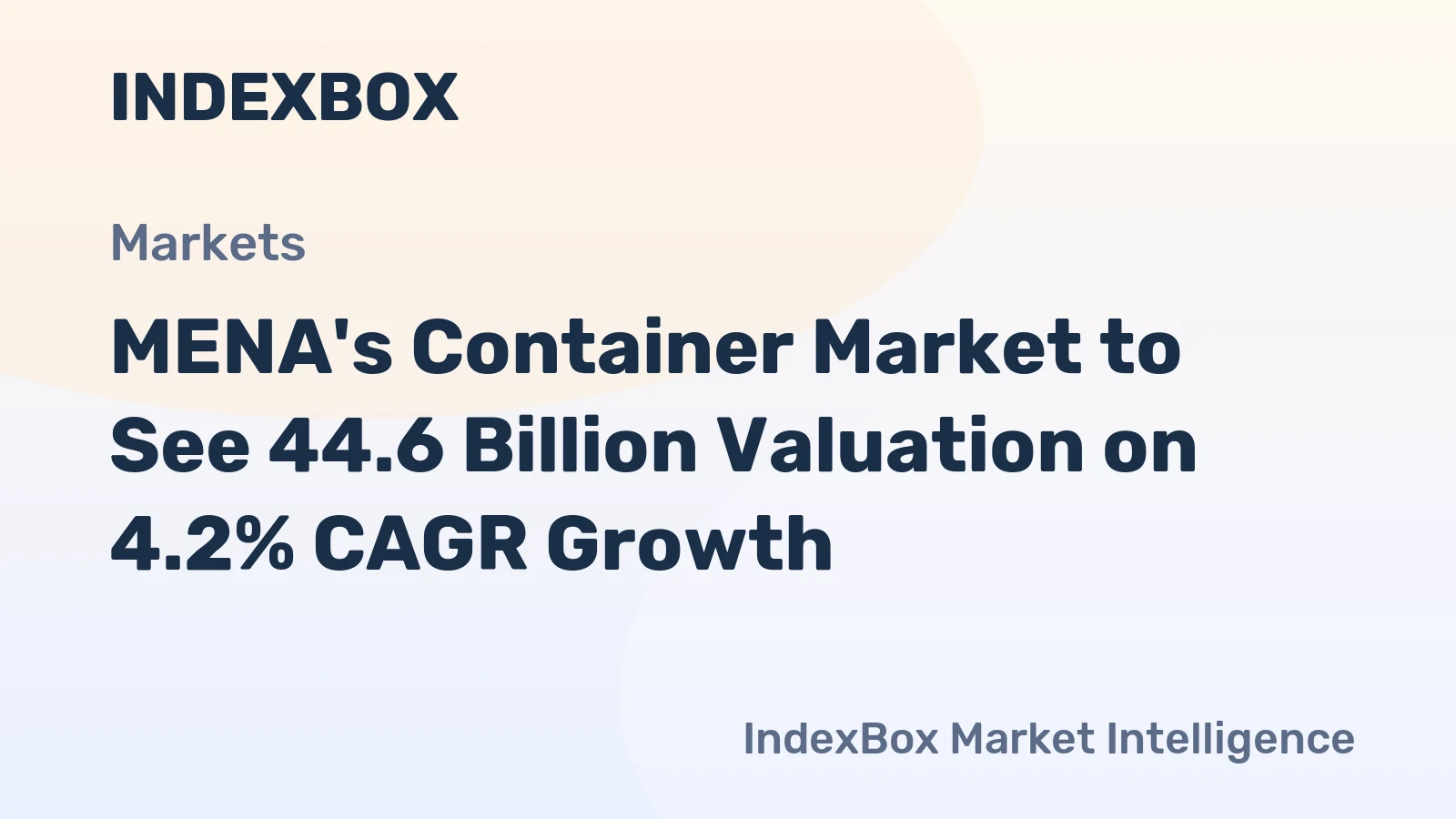 MENA's Container Market to See 44.6 Billion Valuation on 4.2% CAGR Growth