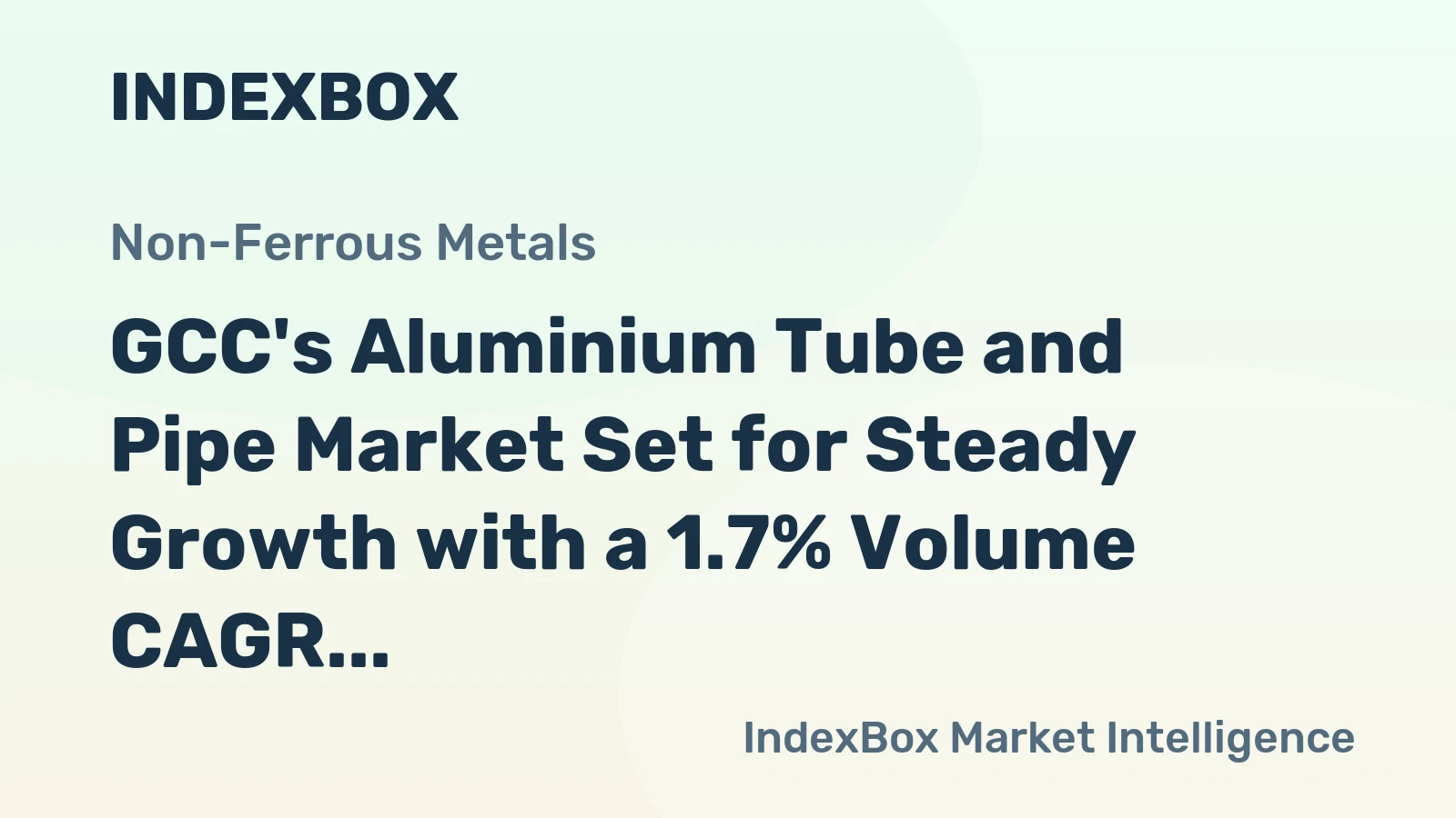 GCC's Aluminium Tube and Pipe Market Set for Steady Growth with a 1.7% Volume CAGR Through 2035