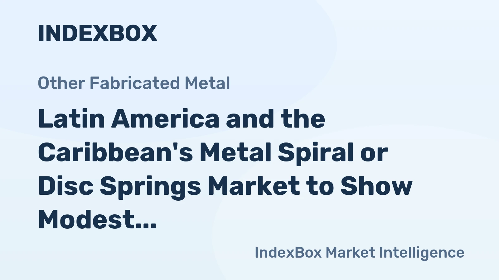Latin America and the Caribbean's Metal Spiral or Disc Springs Market to Show Modest Growth with a CAGR of +0.5% by 2035