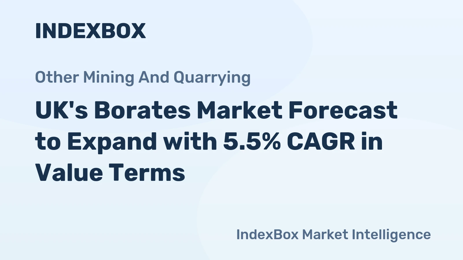 UK's Borates Market Forecast to Expand with 5.5% CAGR in Value Terms