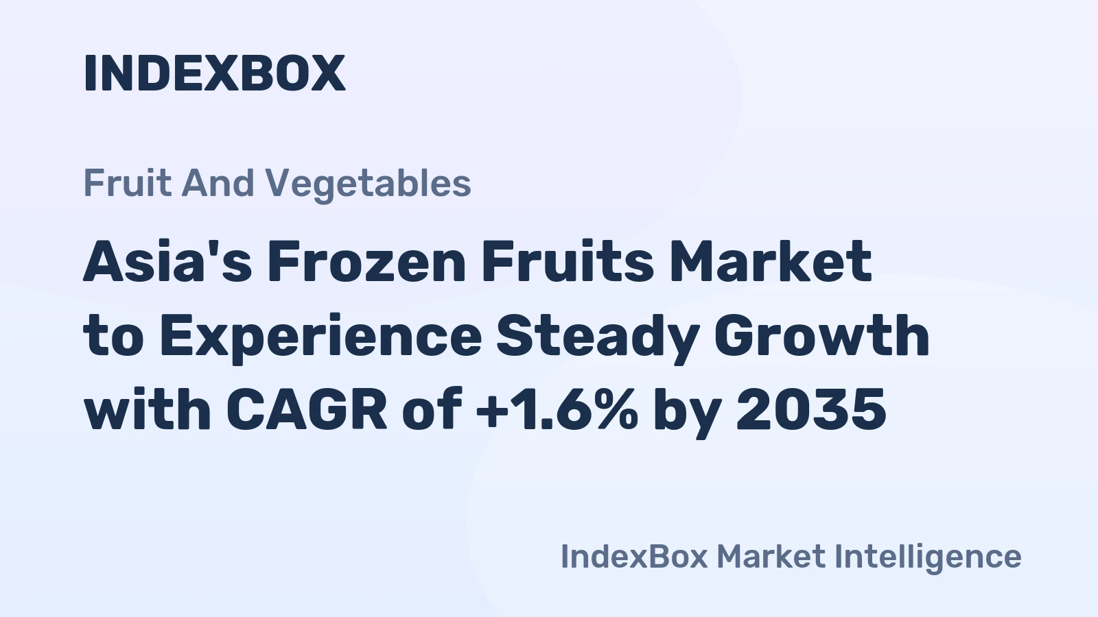 Asia's Frozen Fruits Market to Experience Steady Growth with CAGR of +1.6% by 2035