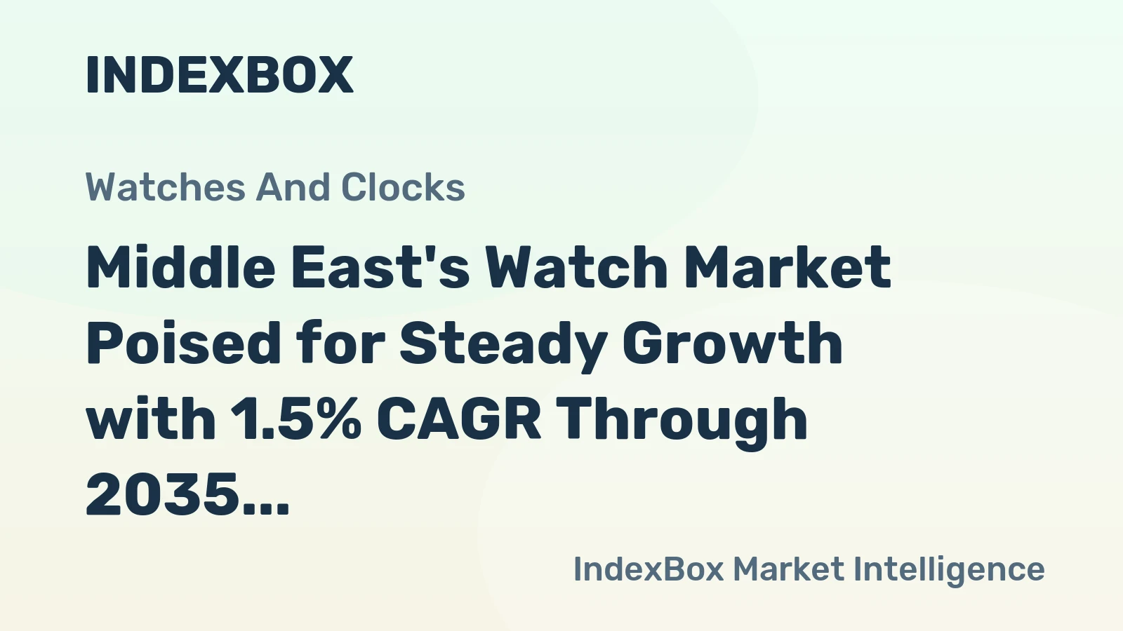 Middle East's Watch Market Poised for Steady Growth with 1.5% CAGR Through 2035