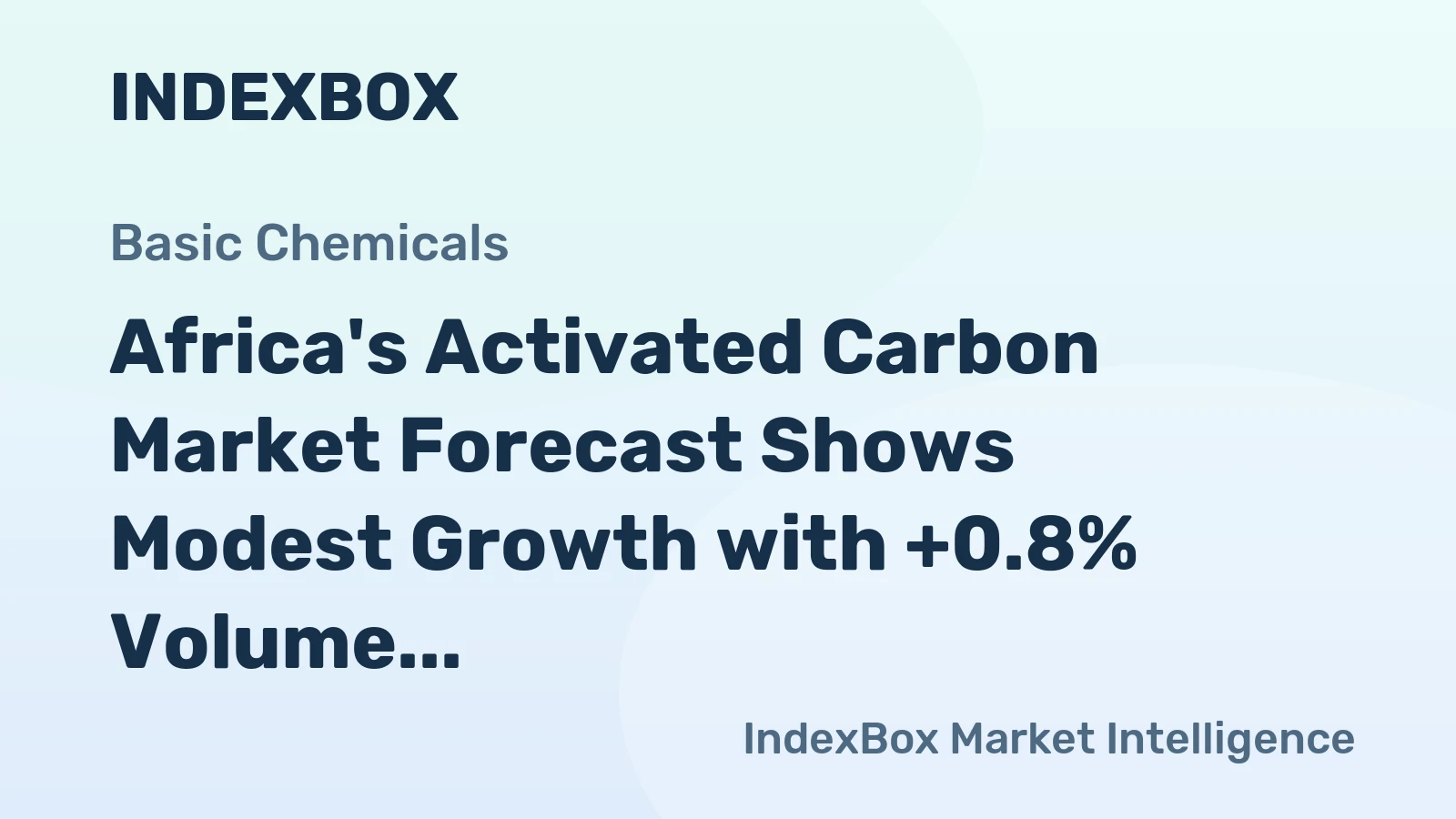 Africa's Activated Carbon Market Forecast Shows Modest Growth with +0.8% Volume CAGR