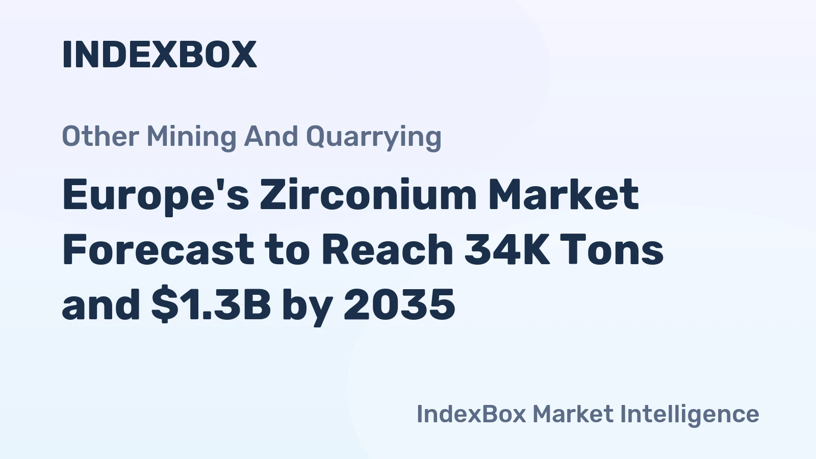 Europe's Zirconium Market Forecast to Reach 34K Tons and $1.3B by 2035