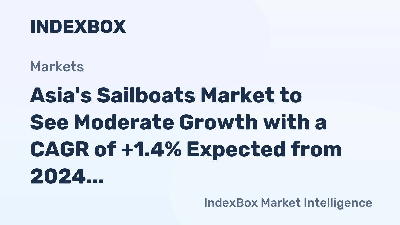 Asia's Sailboats Market to See Moderate Growth with a CAGR of +1.4% Expected from 2024 to 2035
