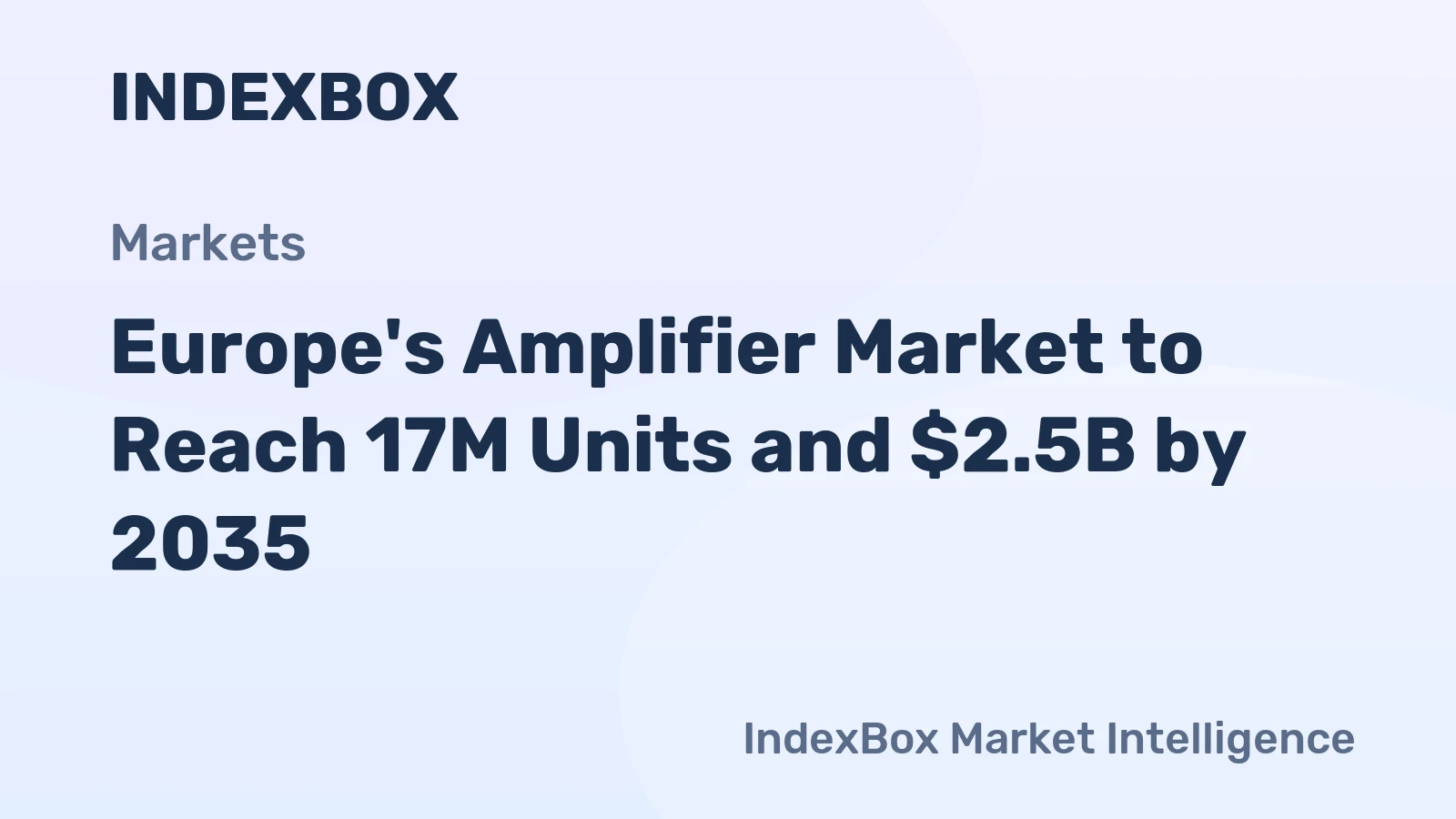 Europe's Amplifier Market to Reach 17M Units and $2.5B by 2035