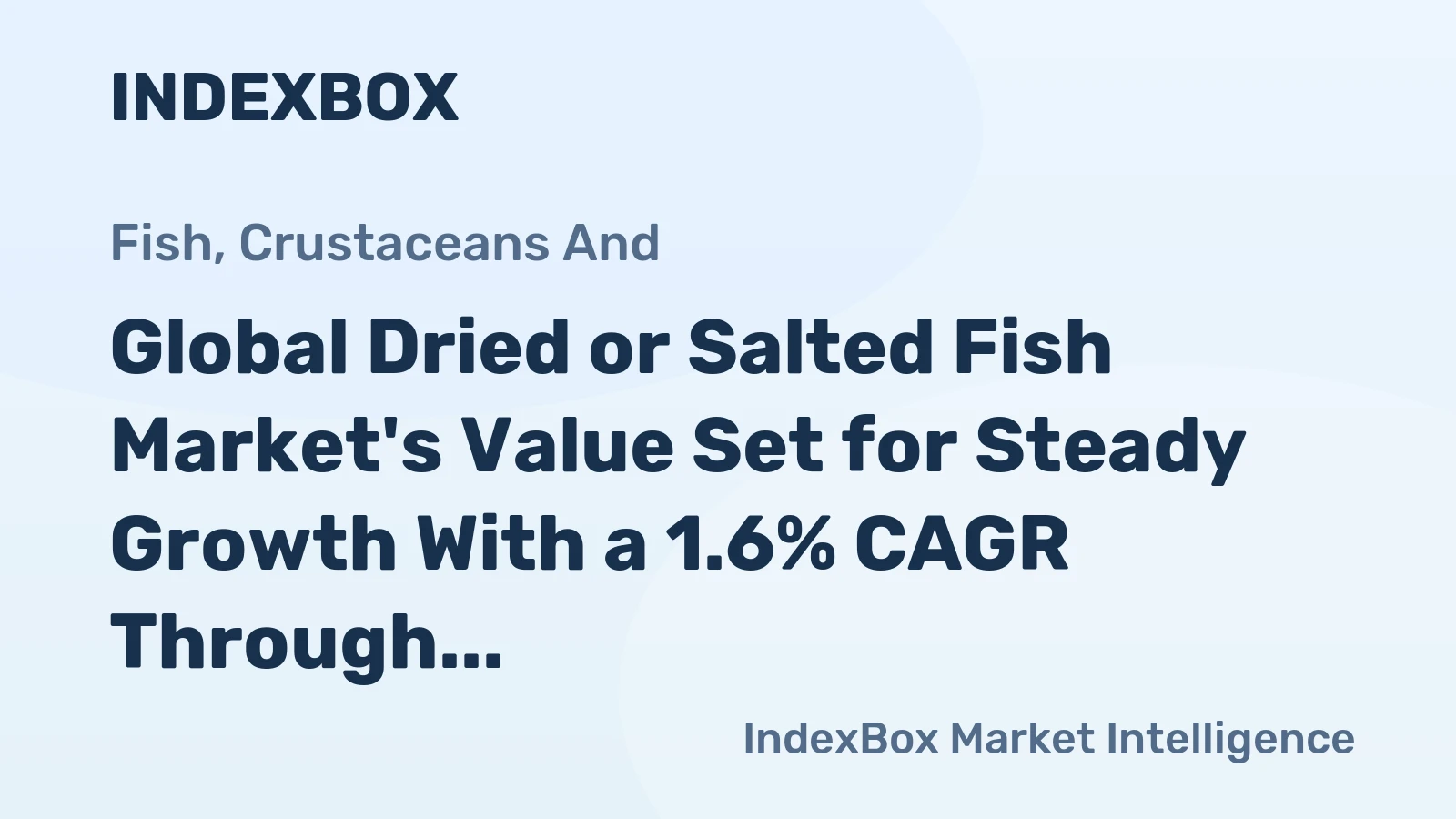 Global Dried or Salted Fish Market's Value Set for Steady Growth With a 1.6% CAGR Through 2035