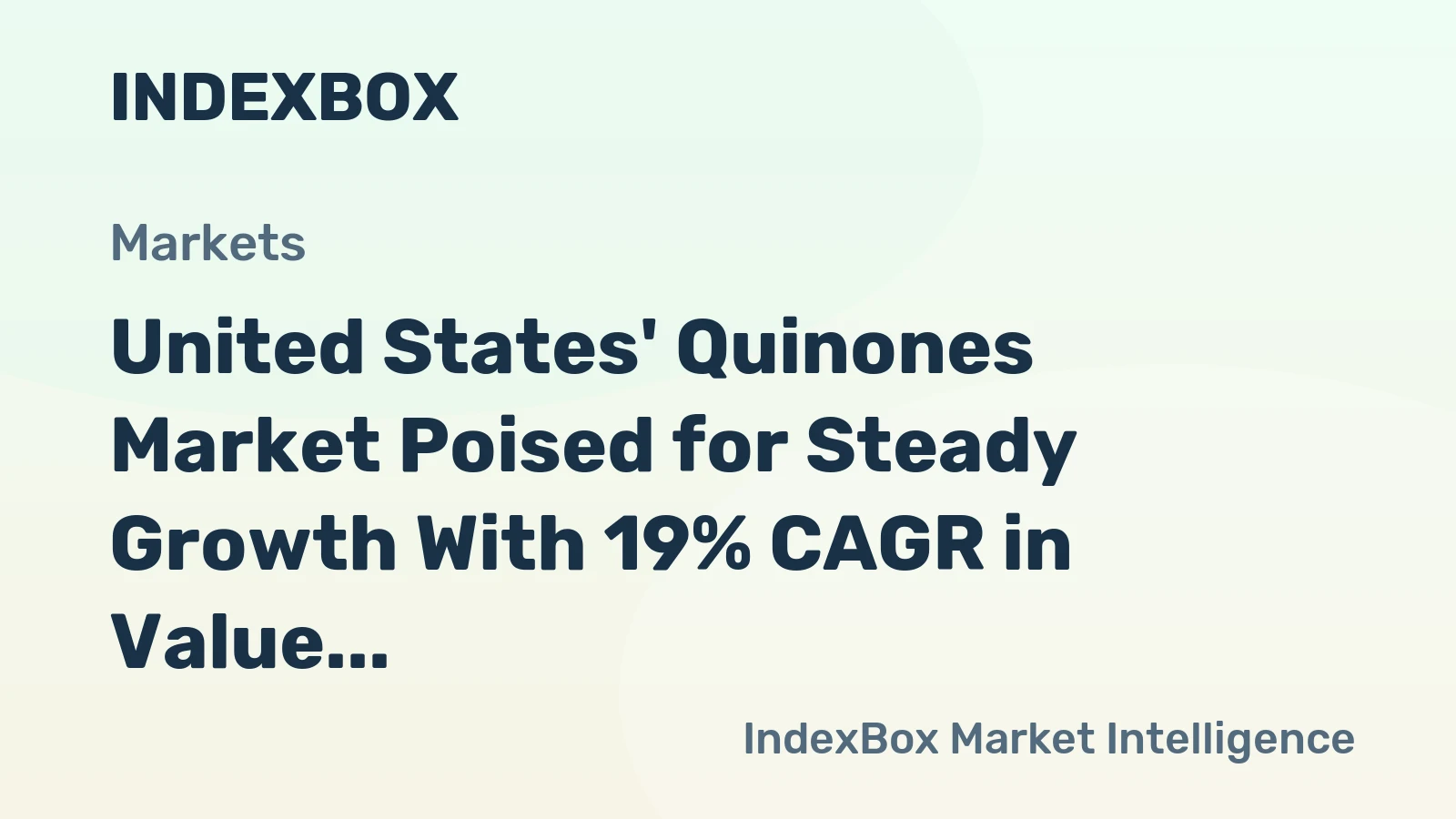 United States' Quinones Market Poised for Steady Growth With 19% CAGR in Value Through 2035