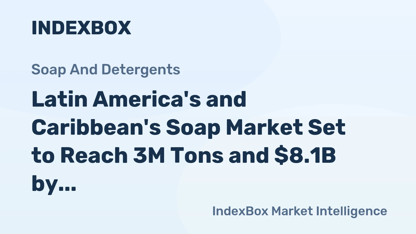 Latin America's and Caribbean's Soap Market Set to Reach 3M Tons and $8.1B by 2035