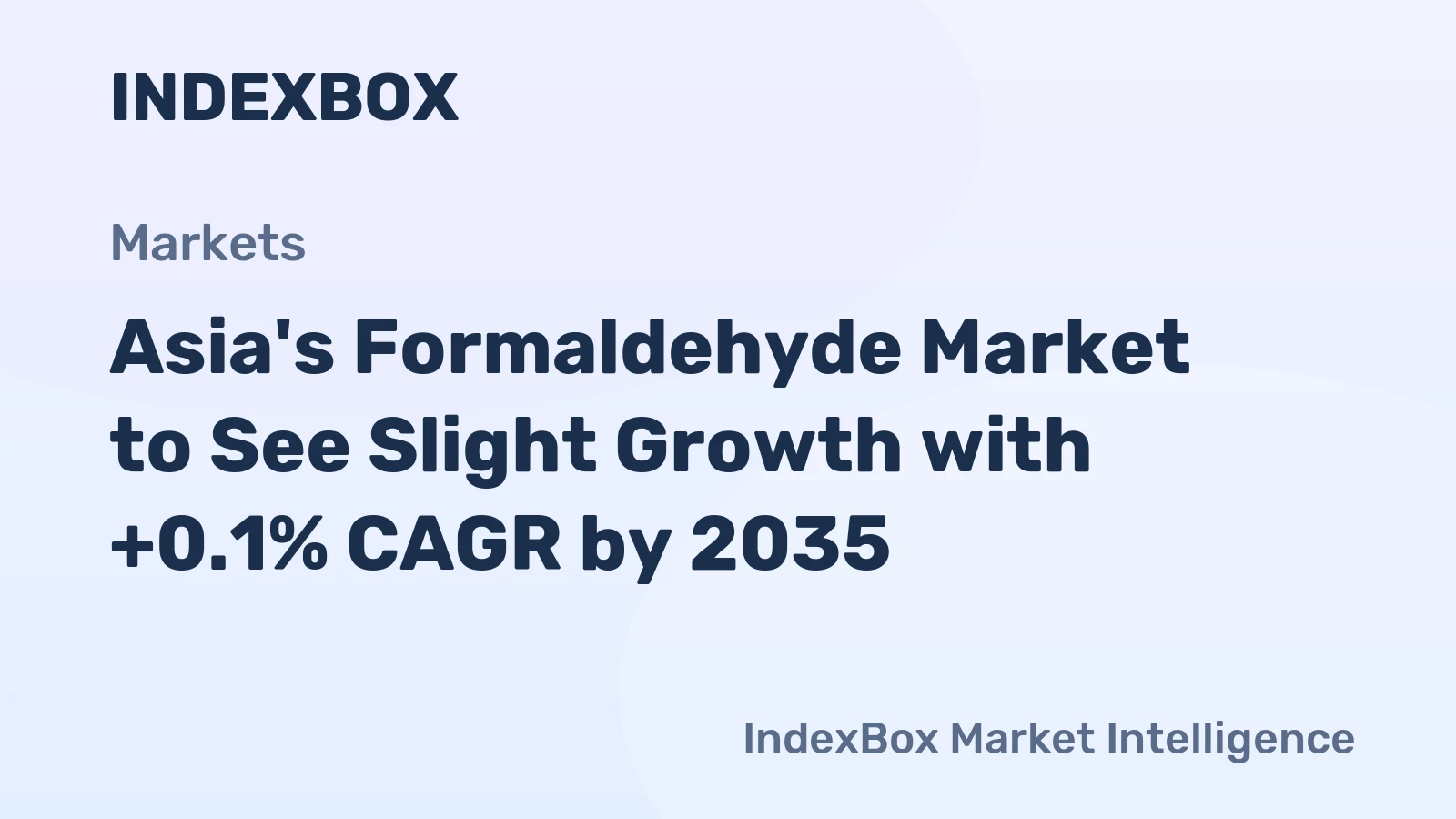 Asia's Formaldehyde Market to See Slight Growth with +0.1% CAGR by 2035