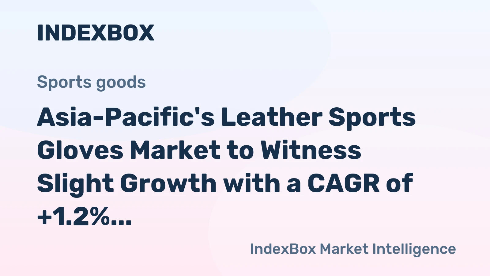 Asia-Pacific's Leather Sports Gloves Market to Witness Slight Growth with a CAGR of +1.2% from 2024 to 2035