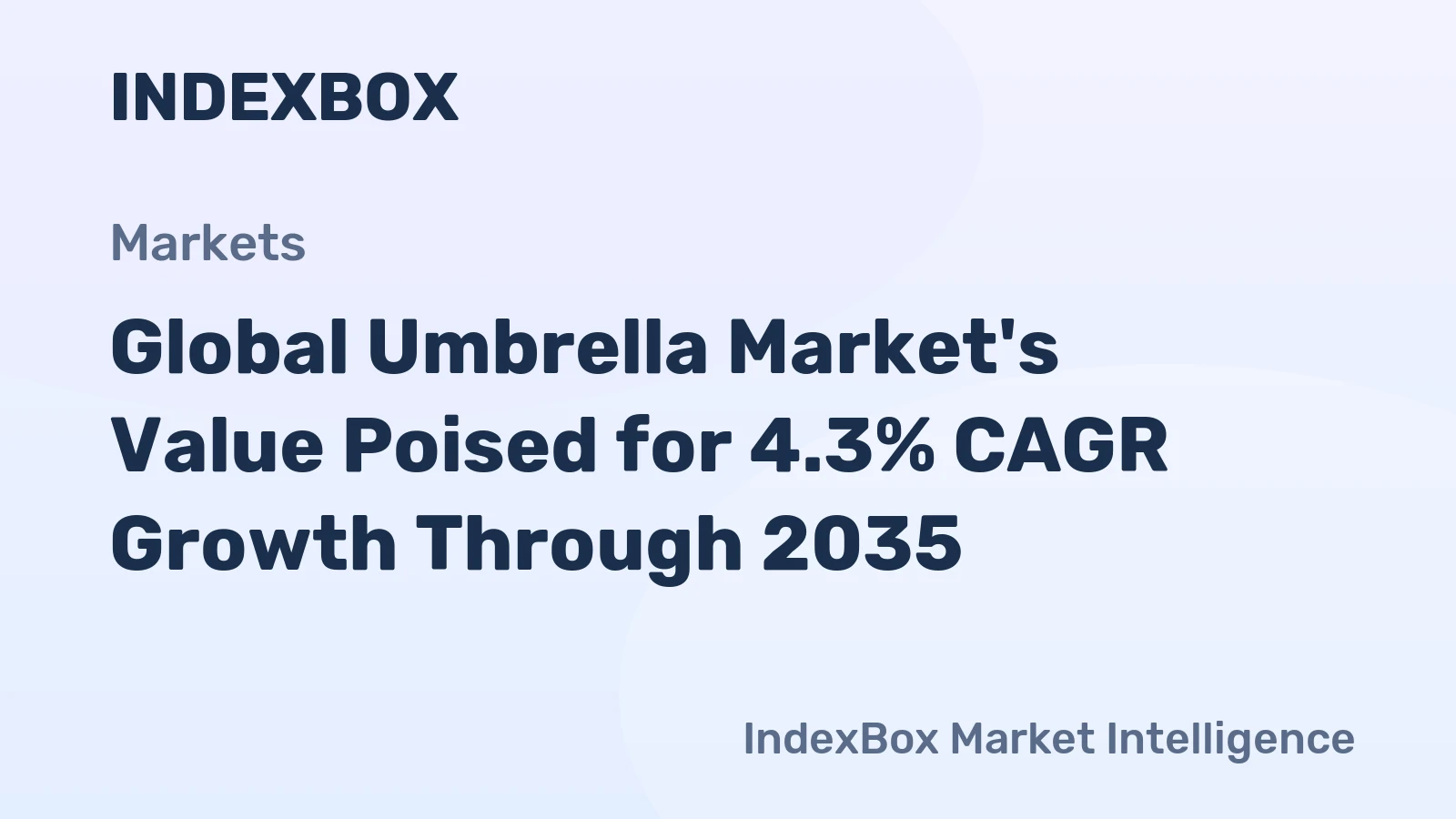 Global Umbrella Market's Value Poised for 4.3% CAGR Growth Through 2035