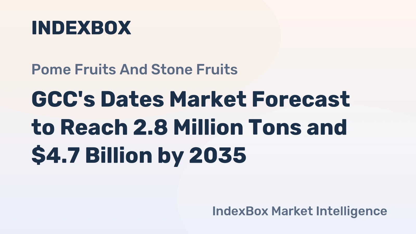 GCC's Dates Market Forecast to Reach 2.8 Million Tons and $4.7 Billion by 2035
