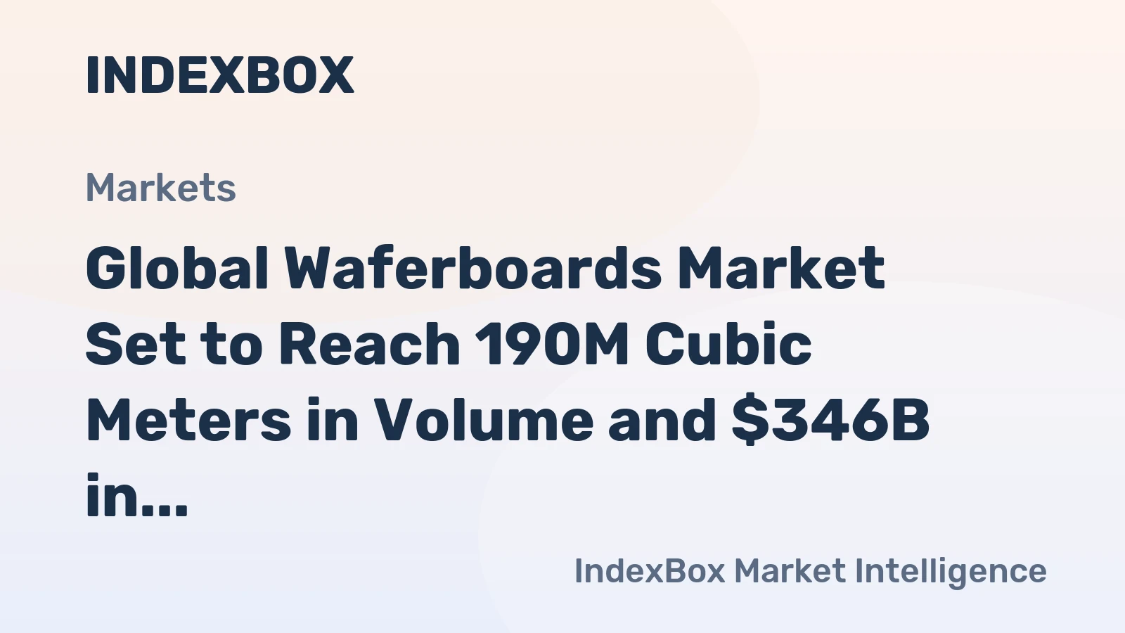Global Waferboards Market Set to Reach 190M Cubic Meters in Volume and $346B in Value by 2035